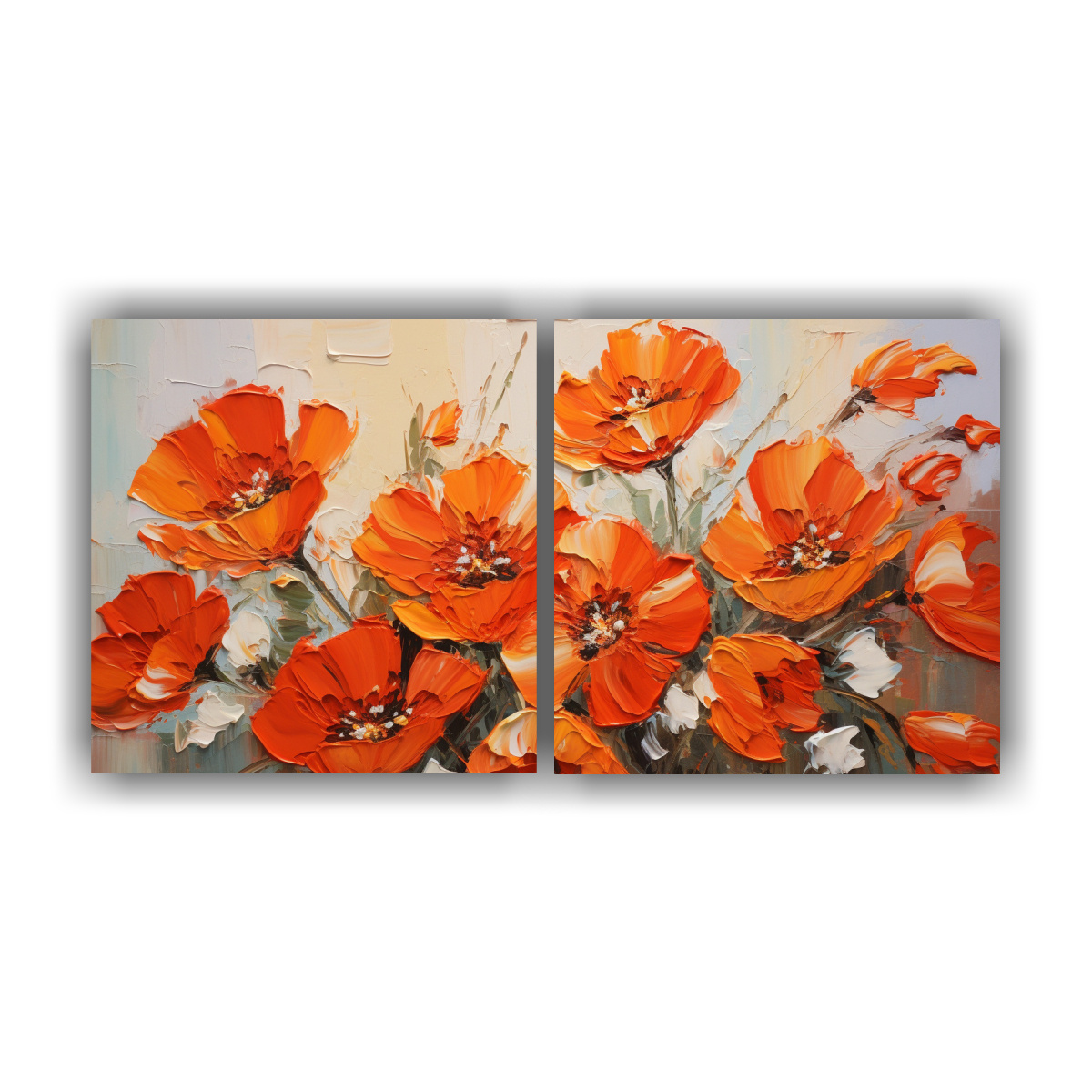 Cuadros Espectaculares De Flores En Colores Naranja - DecoCuadros