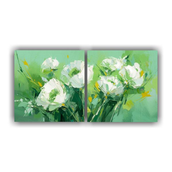 Cuadros Decorativos De Flores Verdes En Lienzo | DecoCuadros