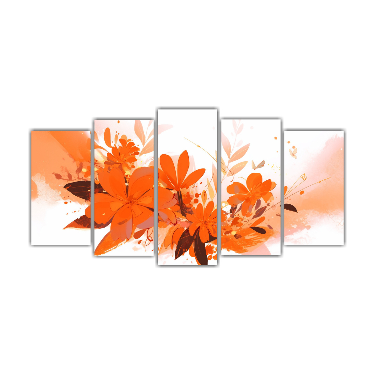 Cuadros Movimiento Armonía Colores Naranja Neonoir Atmosfera Estilo Medio - DecoCuadros