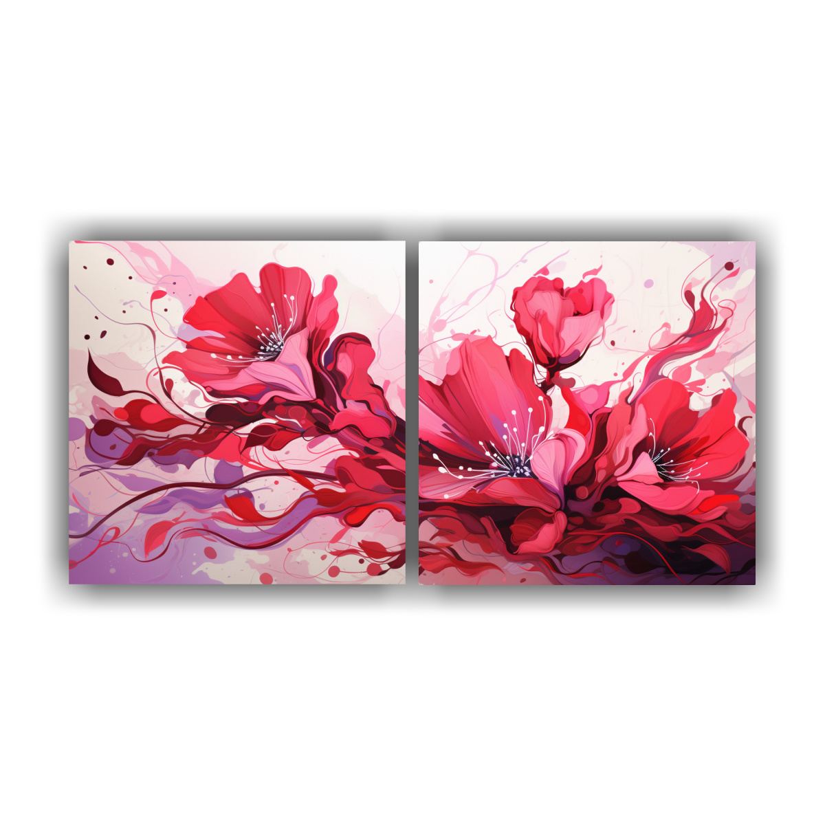 Cuadro Fotografía Combinación De Colores Rojo Y Rosa En Ambiente ...