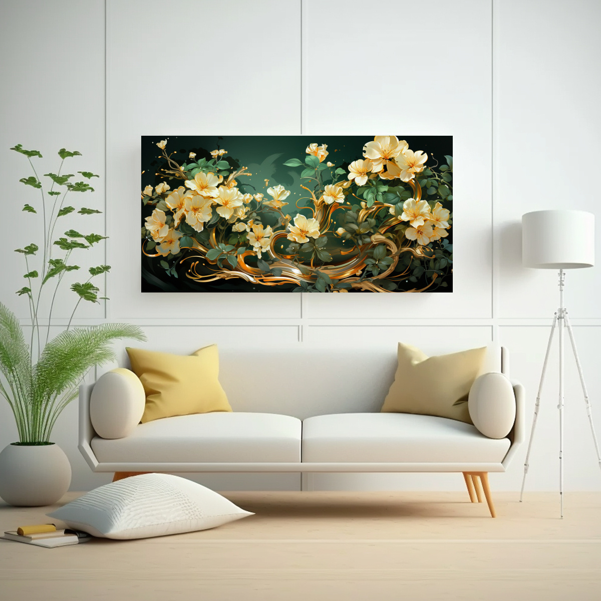 Lienzo Patron Intenso Armonía Cromática Bougainvillea Bonsai Tree En ...