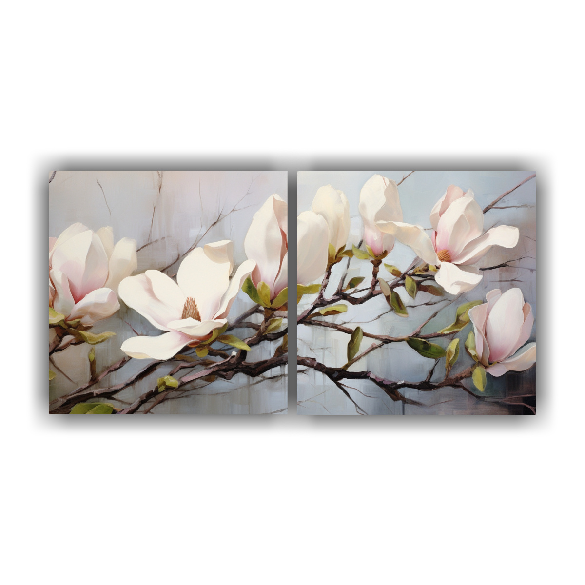 Cuadro Decorativo Pintura Abstracta De Flores Magnolias En Estilo Estilo óleo De Alta Calidad ...
