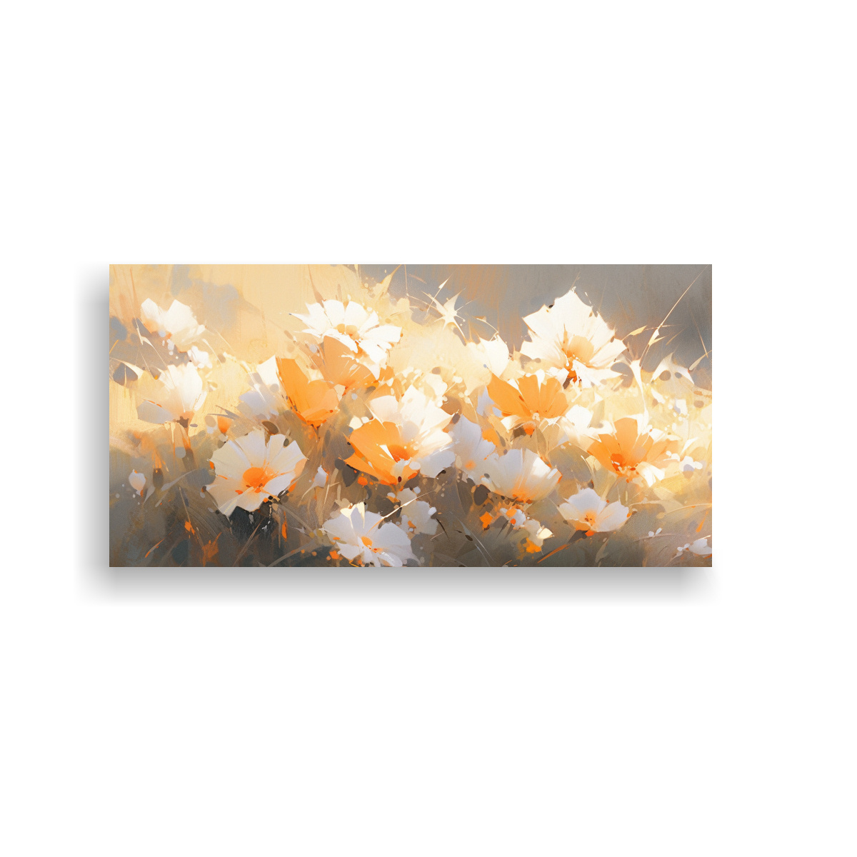 Cuadro De Pared Flores Amarillas Y Naranjas En Lienzo | DecoCuadros