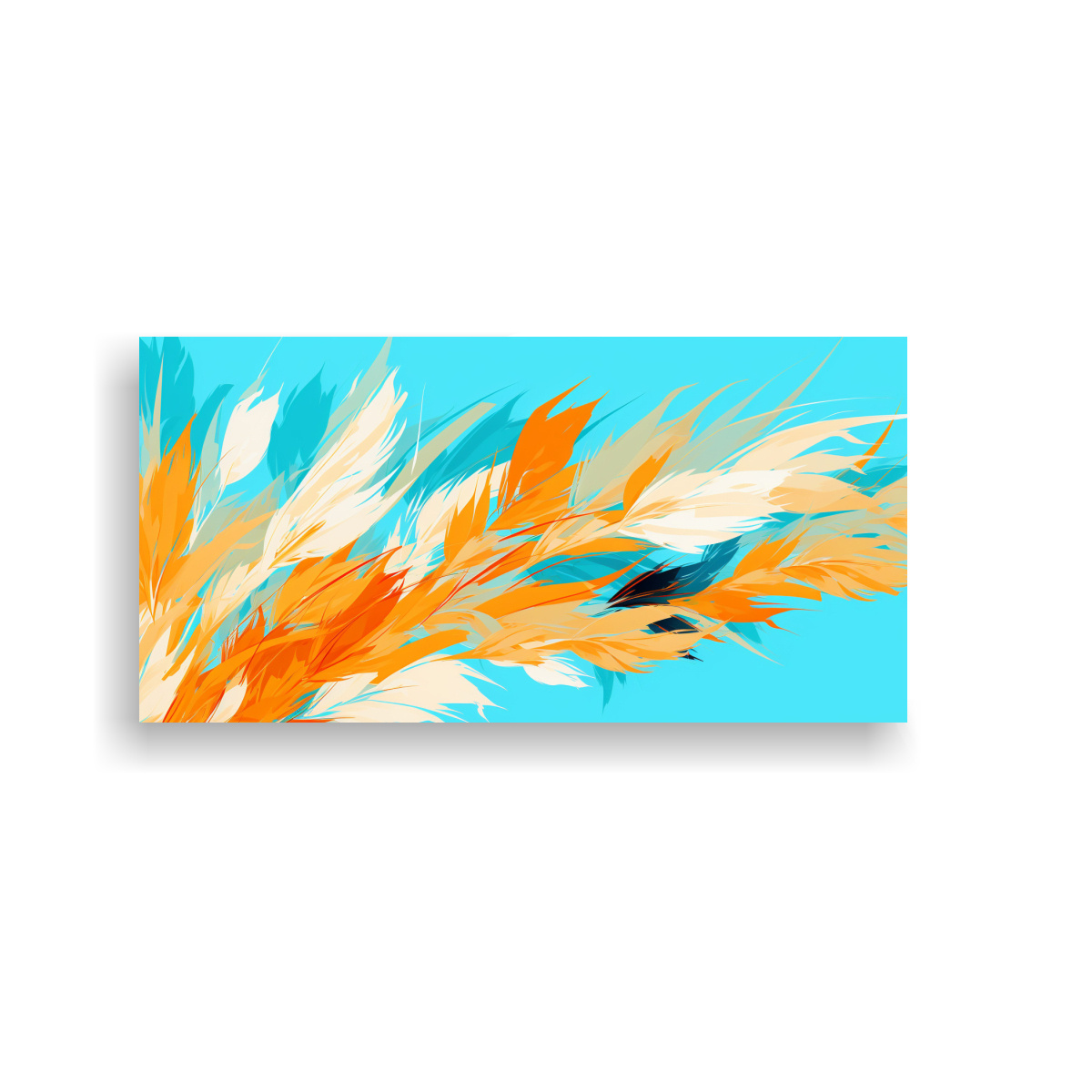 Pintura Decorativa De Inspiración Luminosa En Colores Turquesa Y ...