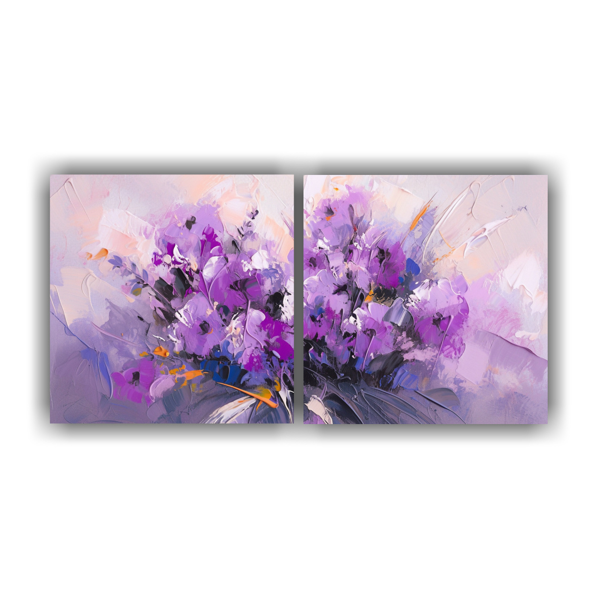 Pintura Flor Morada En Bastidor Decorativo Para Baño - DecoCuadros