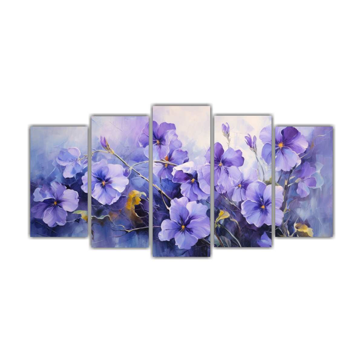 Cuadro Decorativo De Pinturas Abstractas De Flores Violetas De Alta Calidad - Decocuadros