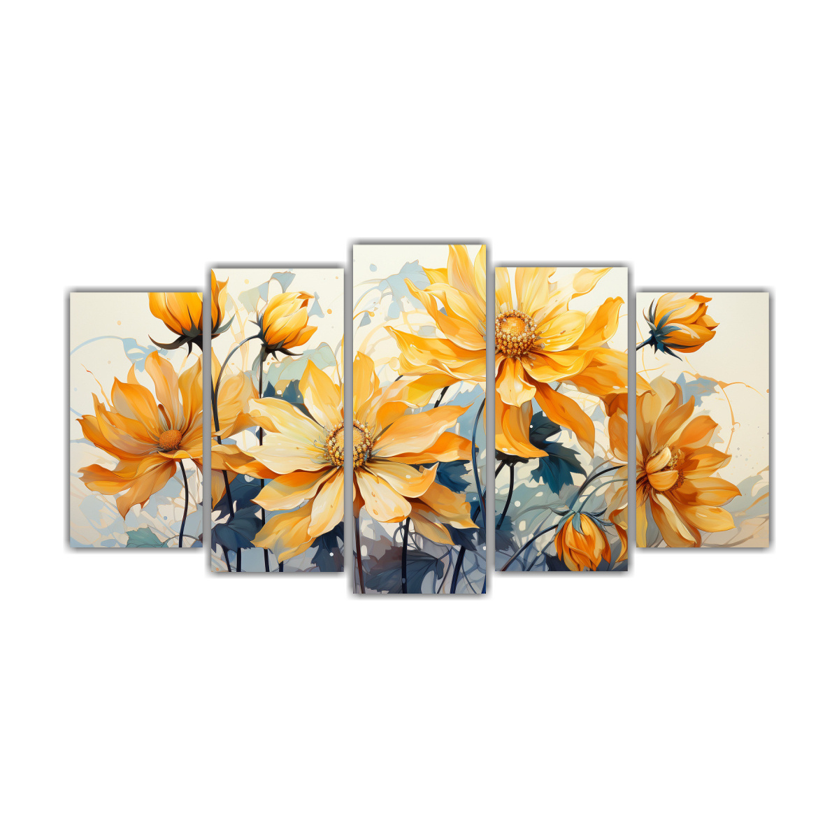 Cuadro Decorativo De Flores Crisantemos En Colores Amarillos - Decocuadros