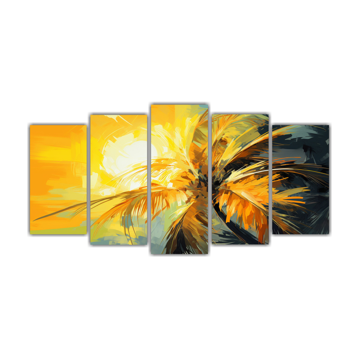 Cuadros Decorativos En Tonos Amarillos – Arte 5 Con Atmósfera Neonoir ...
