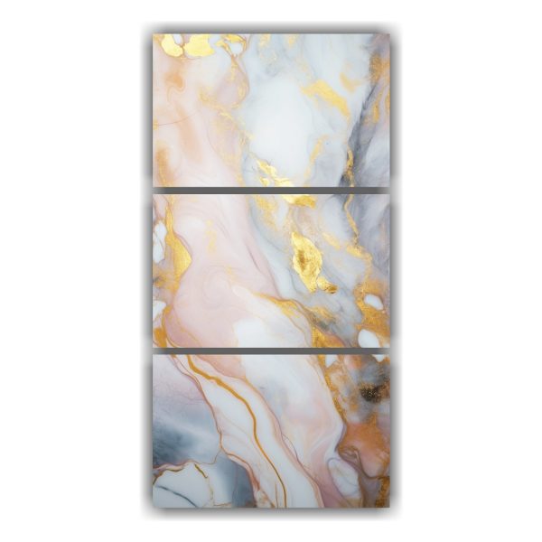 Cuadro Arte Gráfico Mármol Eldritch Colores Pastel Dorado - DecoCuadros