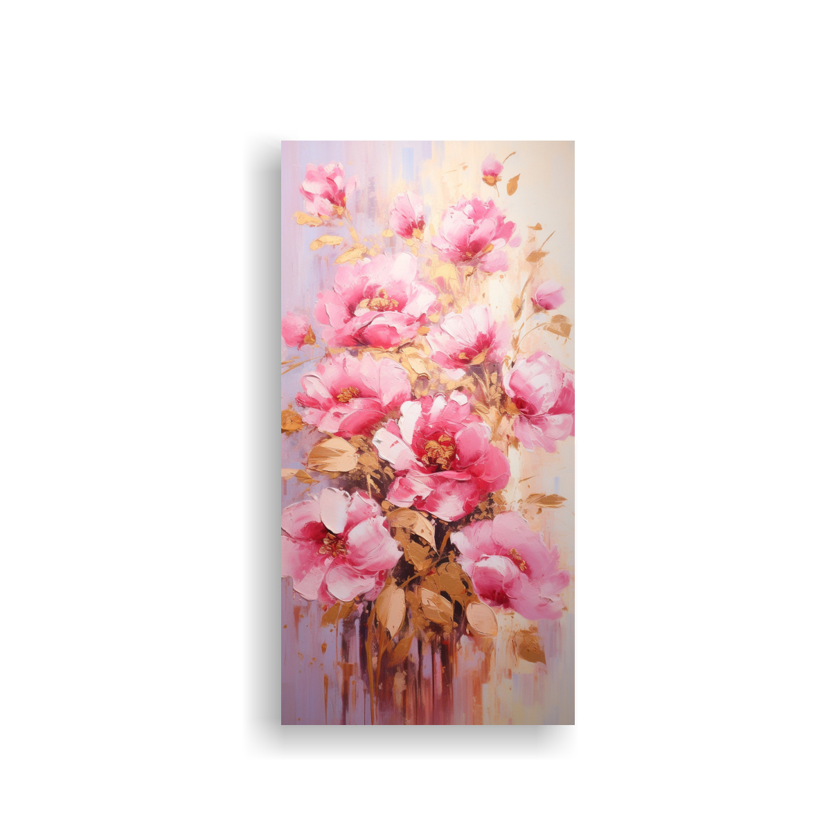 Cuadro Composición Espectacular Vision A En Colores Oro Y Rosa - Decocuadros