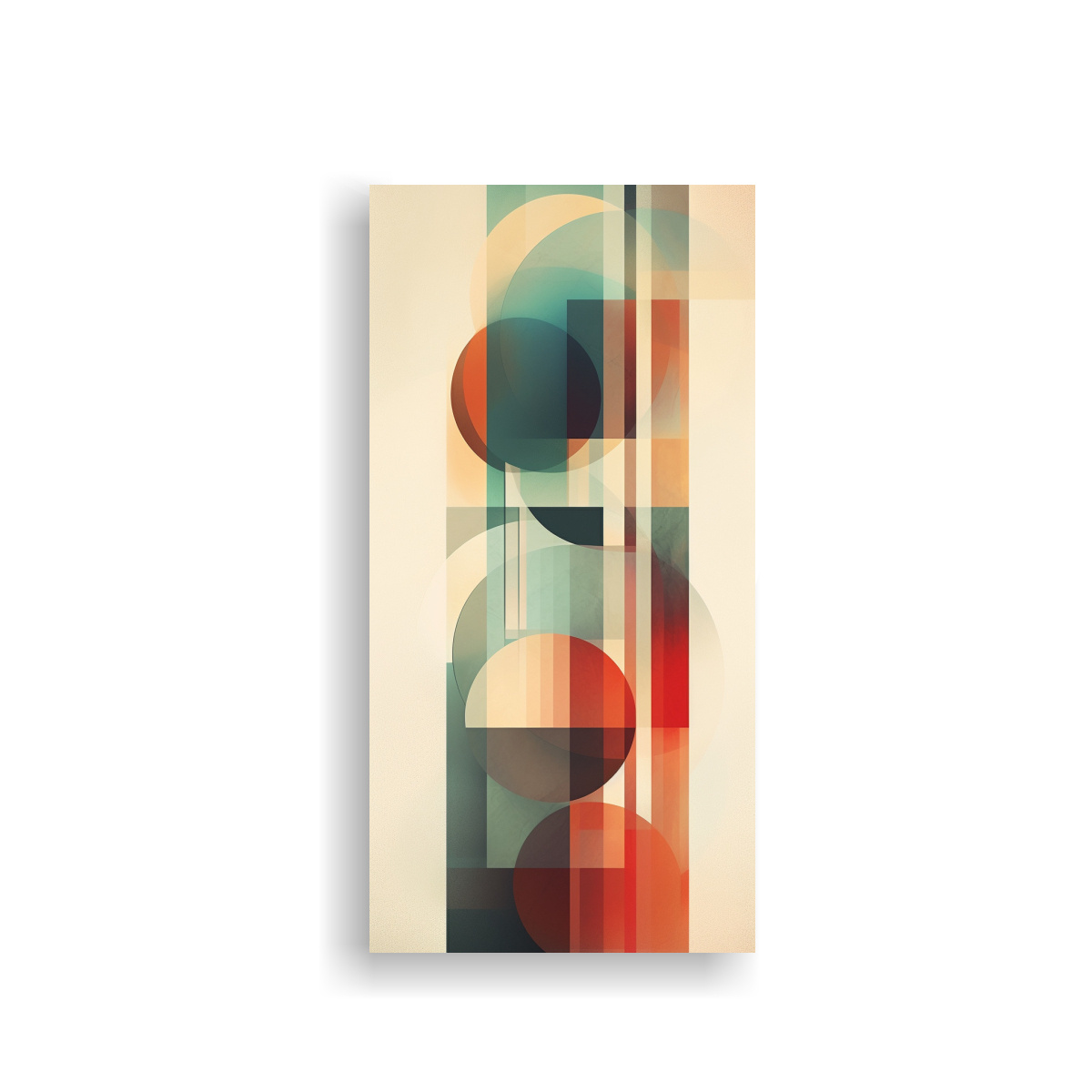 Cuadro Abstracto De Vanguardia Con Líneas Y Formas Geométricas Inspiradas En La Naturaleza ...