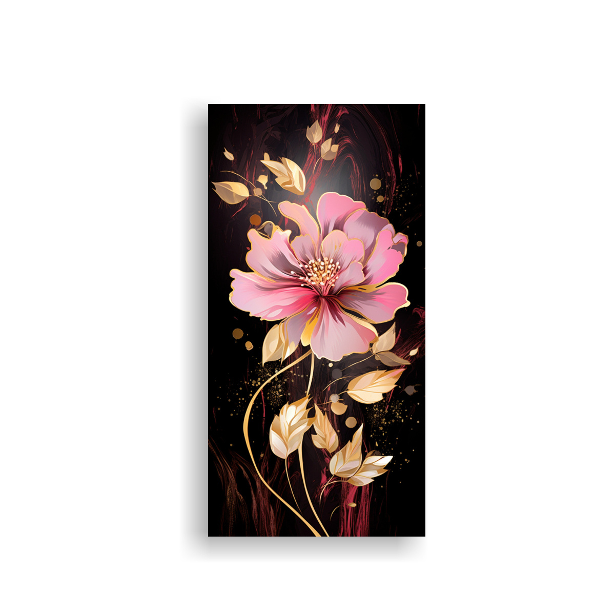 Cuadro Calidos Alegría Colores Oro Y Rosa Neonoir Atmósfera - Decocuadros