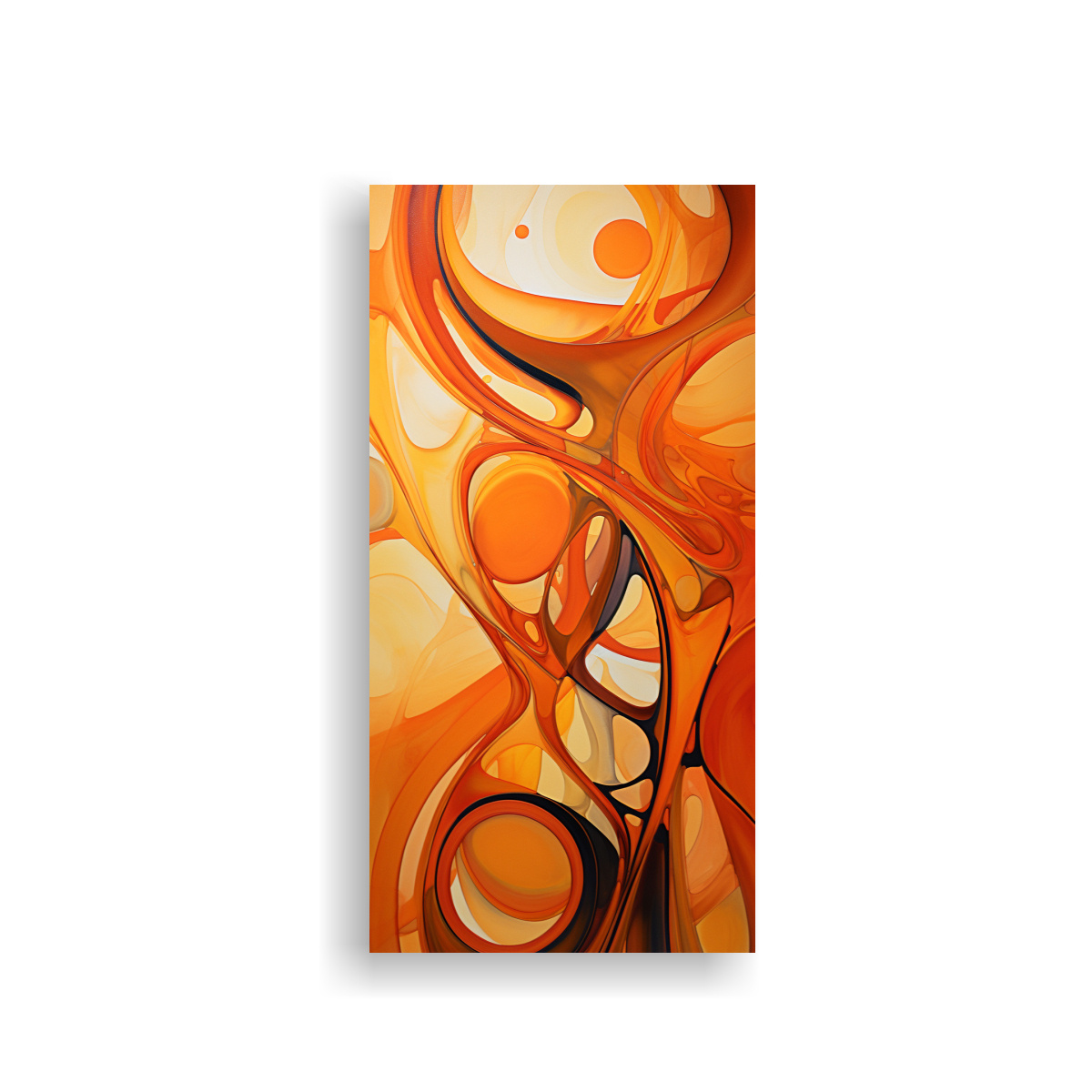 Cuadro Abstracto Para Decoración Con Mucho Color Naranja - DecoCuadros