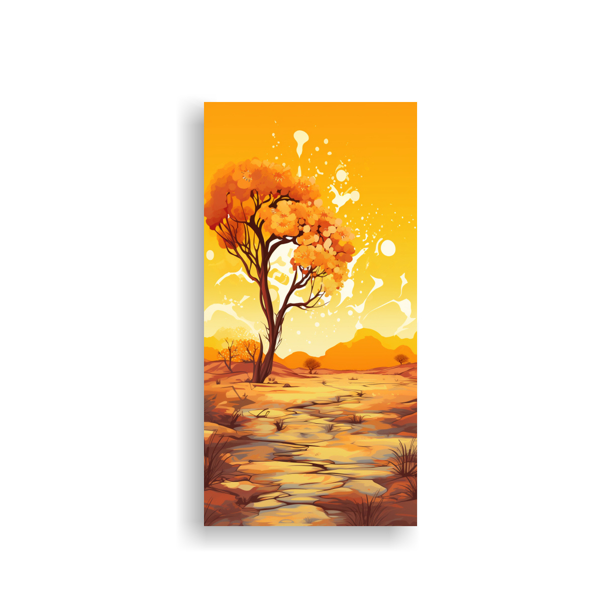 Cuadro Decorativo Rectangular Arte Calidos A Savanna And Desert Tree En ...