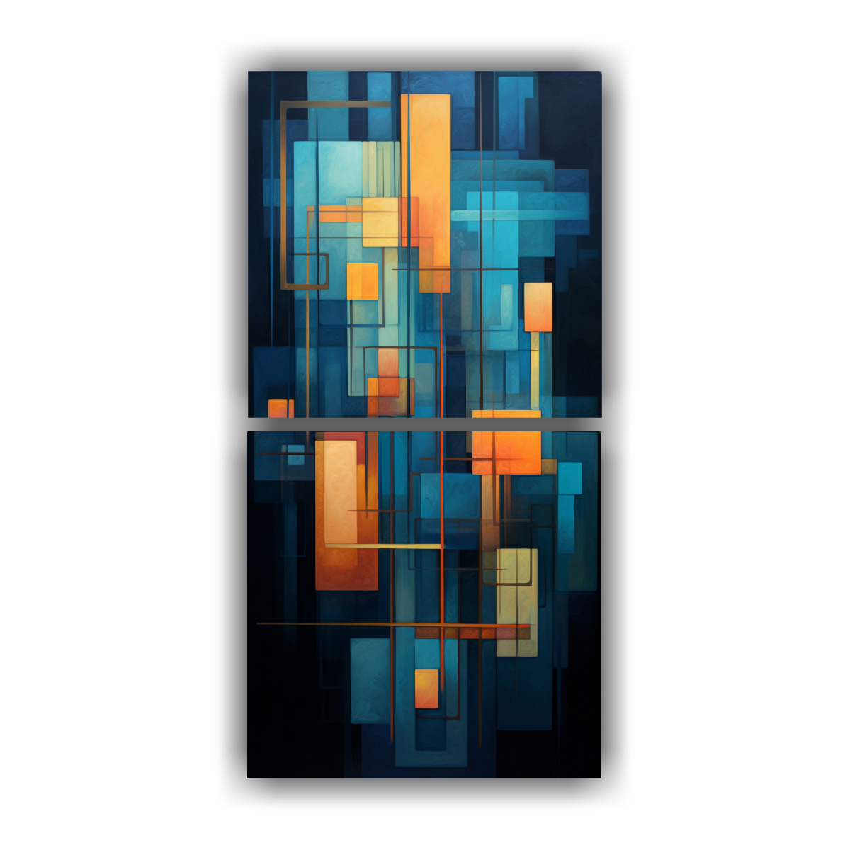 Cuadro Fotográfico Abstracto De Vitalidad En Entorno Tipo Matriz Con Formas Geométricas ...