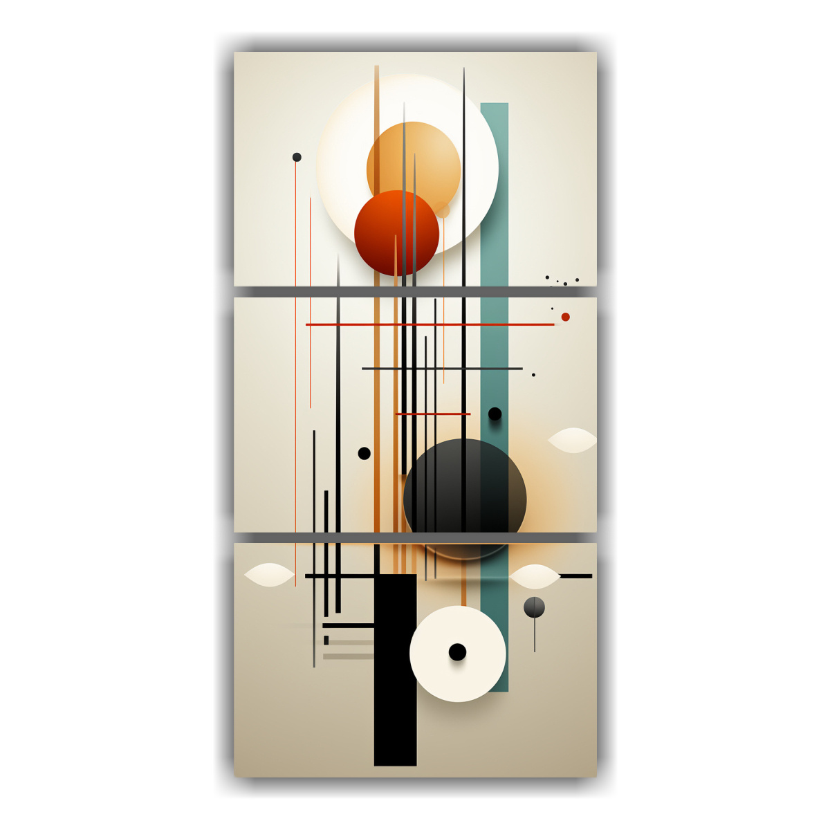 Cuadro Geométrico Moderno En Tela De Alta Calidad - DecoCuadros