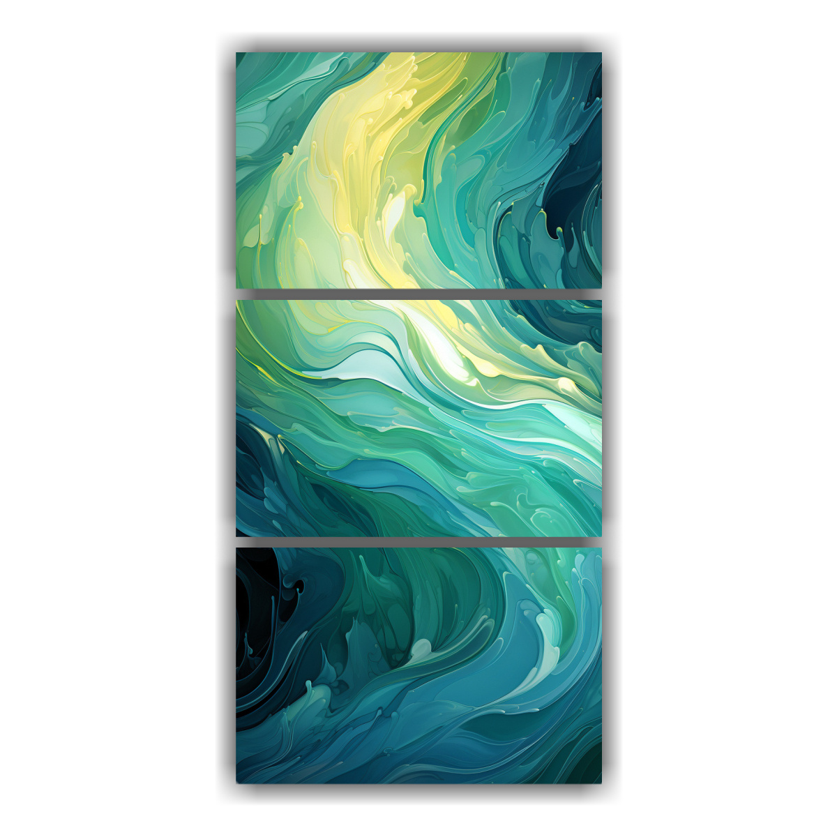 Cuadro Lienzo Abstracto Verde Elegante - DecoCuadros