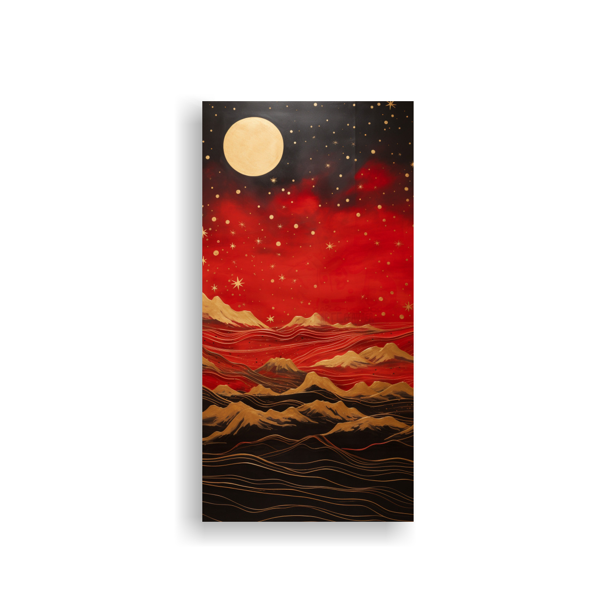 Cuadro Vertical Paisaje De Montaña Con Un Estilo Elegante - DecoCuadros