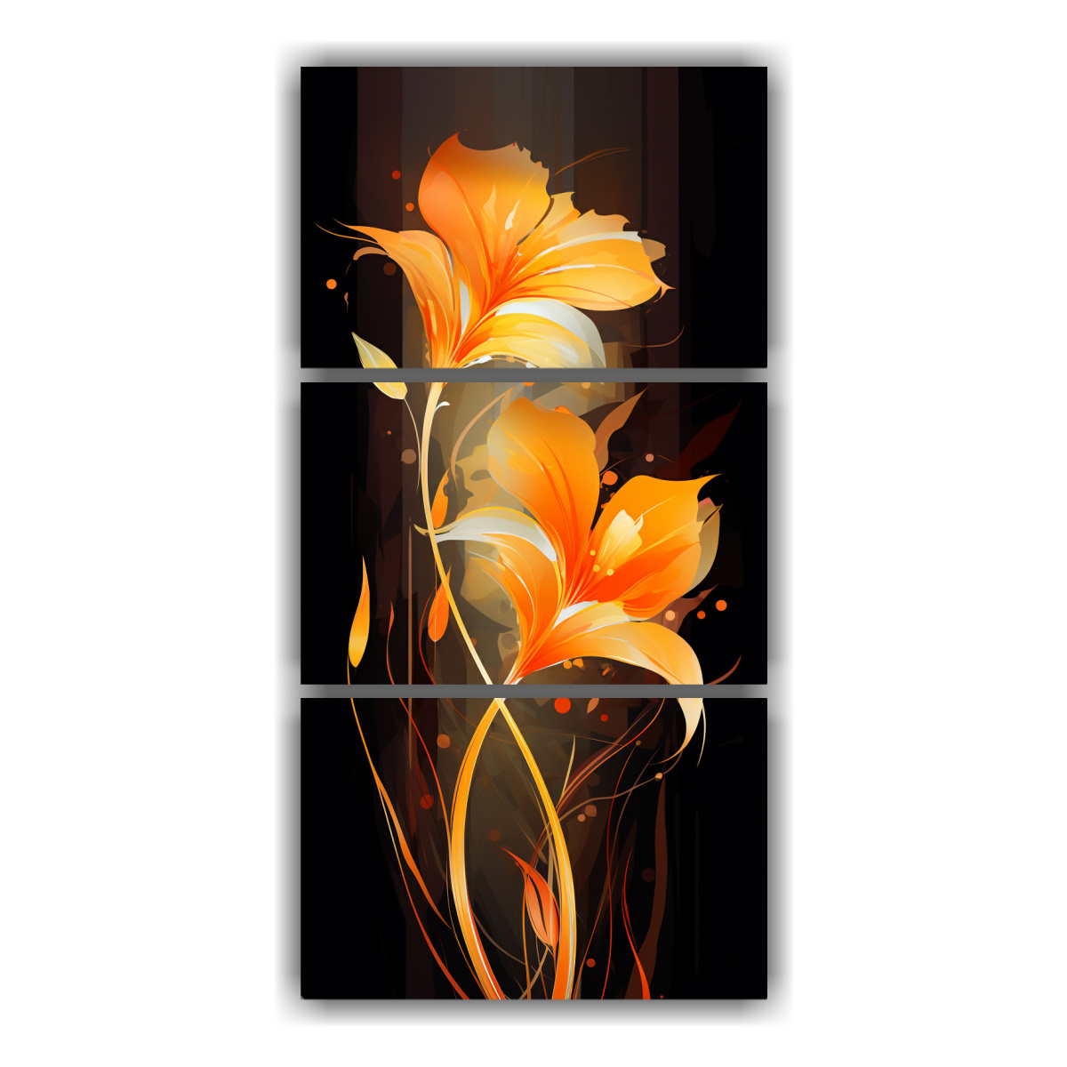 Cuadro Época Naranja Oro Estilo Neonoir Para Decoración - Decocuadros