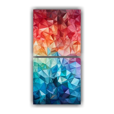Cuadros Abstractos Artesanales Con Paleta De Colores Triádicos ...