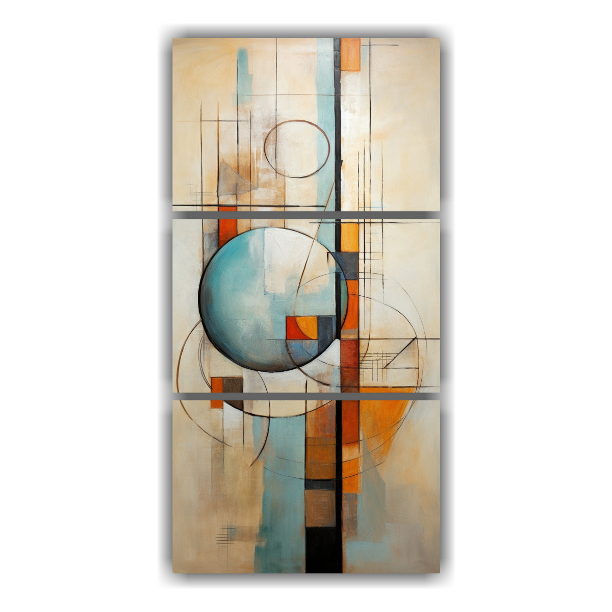 Cuadros Abstractos Con Belleza Natural: Pintura Geométrica - DecoCuadros