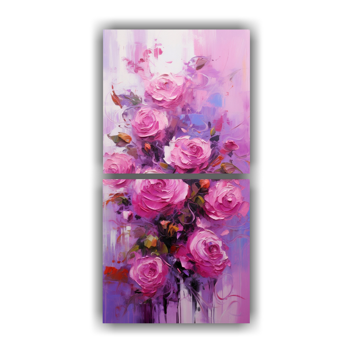 Cuadros Abstractos Estrellados En Tonos Púrpura Y Rosa - Venta Online ...