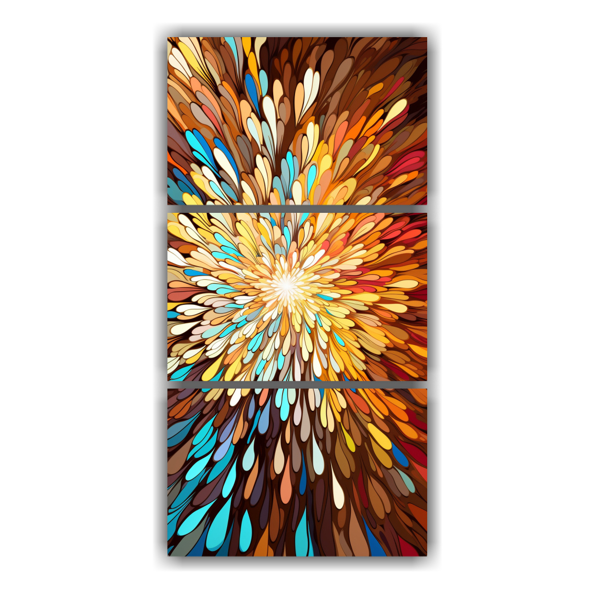 Cuadros Abstractos Explosión De Color Equilibrio Visual En Tonos De ...