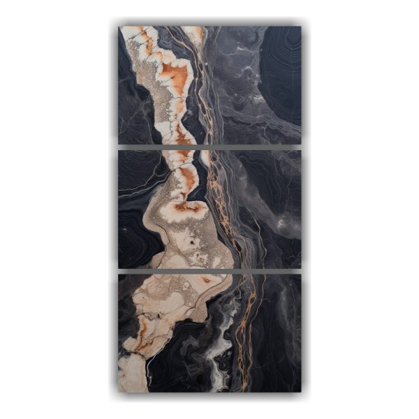 Cuadros Abstractos Mármol Estilo Fluidos - Set 3 Cuadros Decorativos - Decocuadros