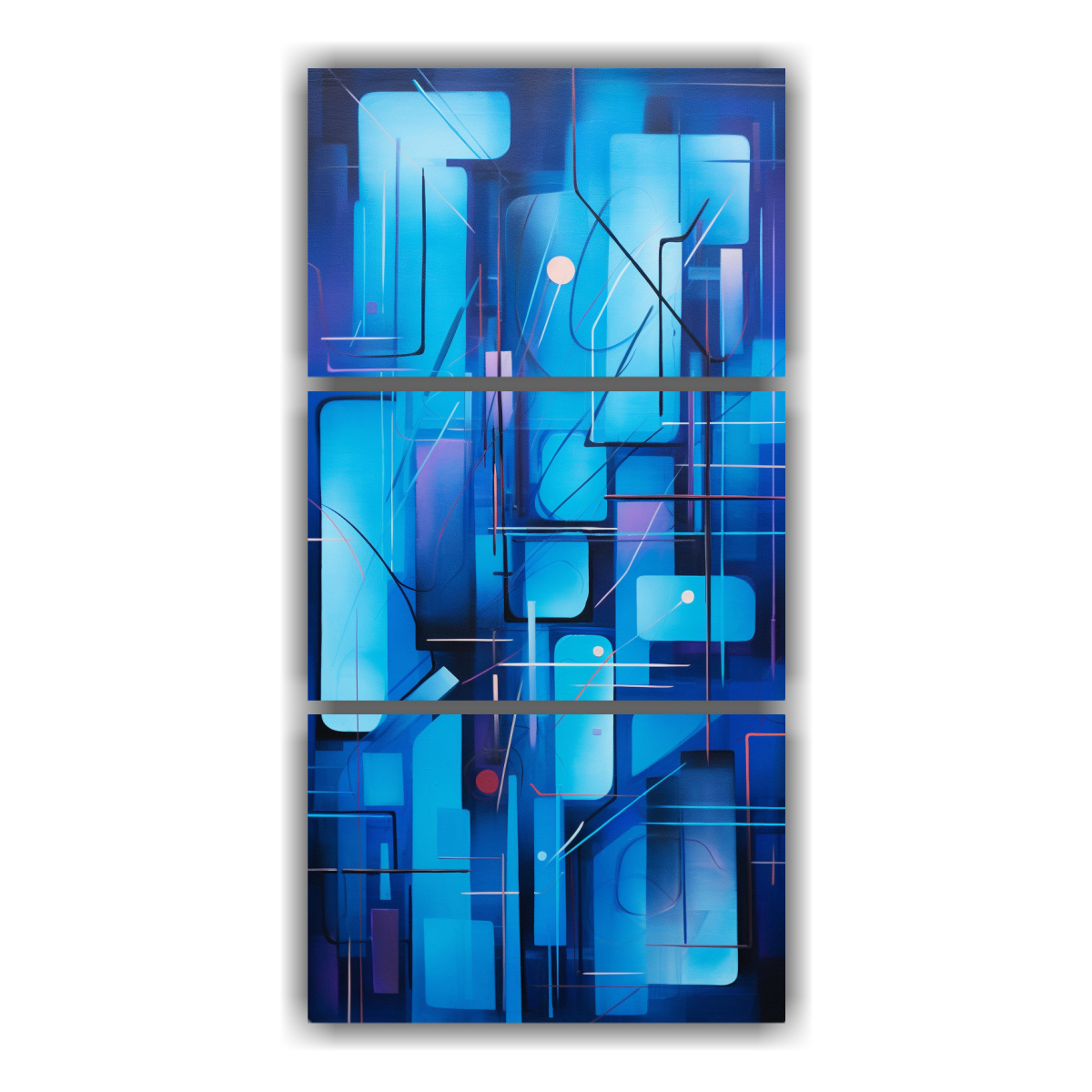 Cuadros Abstractos Modernos En Tonos Azules Para Decorar Con Alegría ...