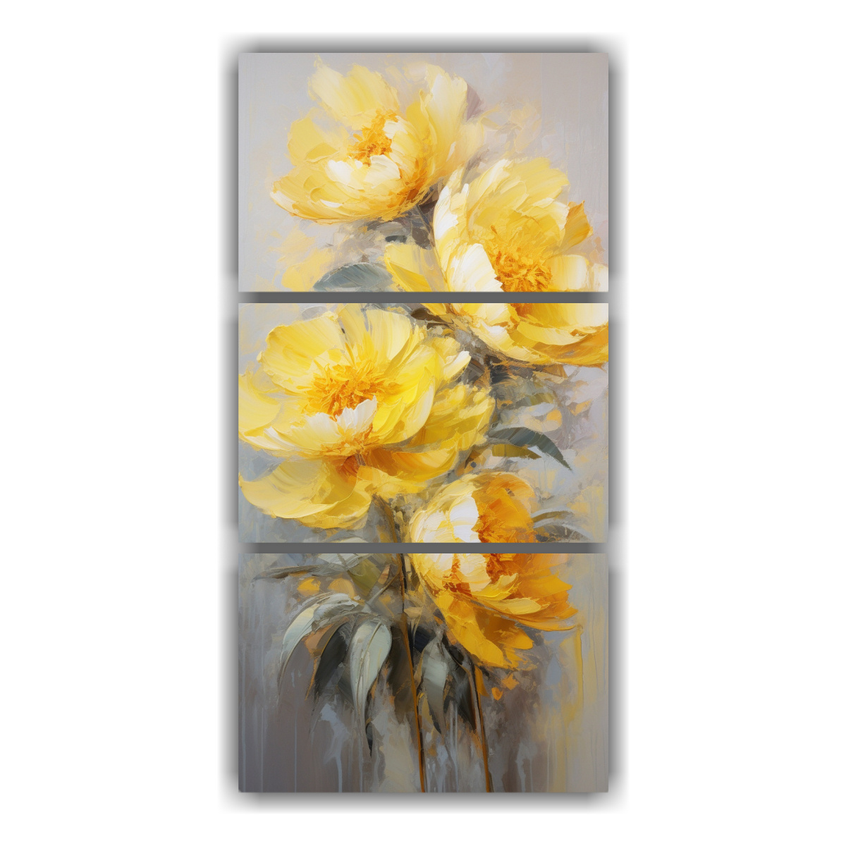 Cuadros De Peonías Amarillas: Estilo Floral En Lienzo - Decocuadros