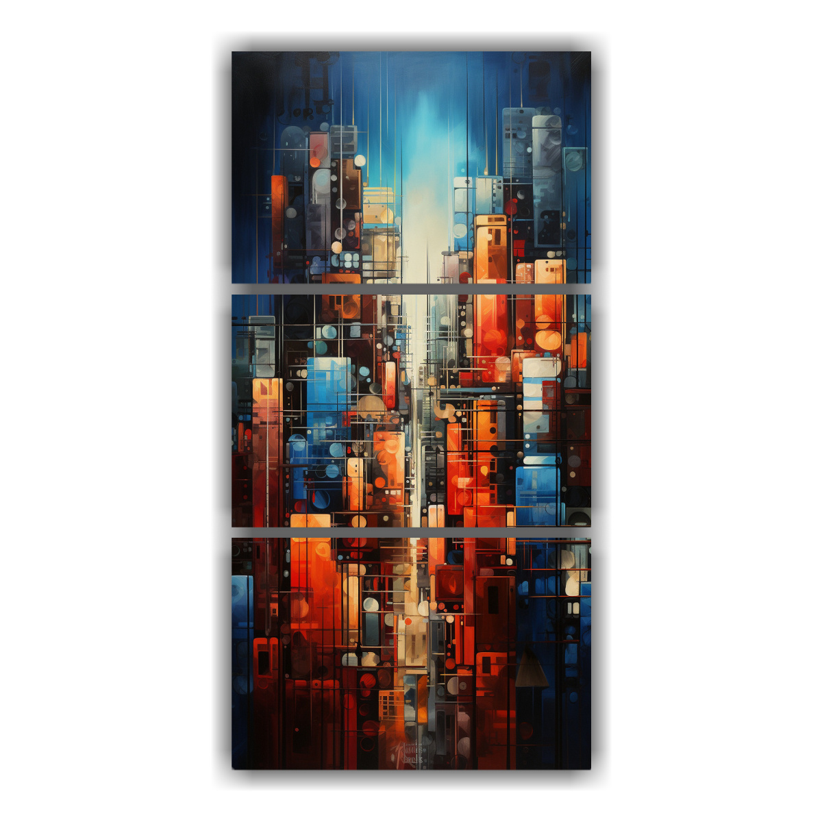 Cuadros Modernos De Ciudad Abstracta Vitalidad - DecoCuadros