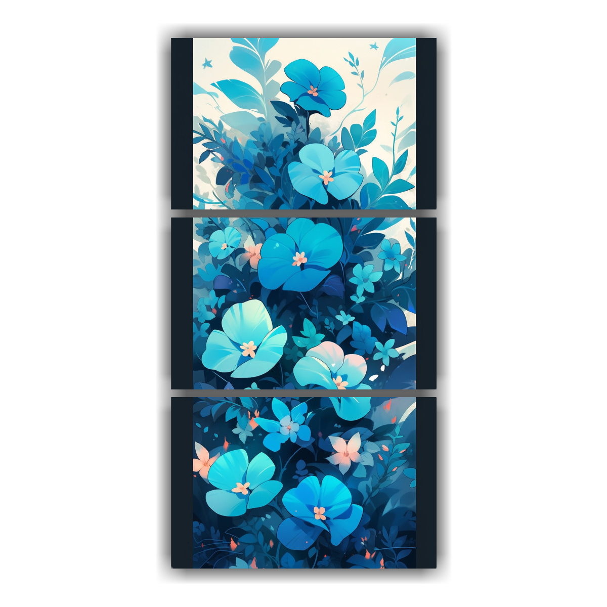 Cuadros Turquesa Y Azul Movimiento Innovador Neonoir Atmosfera Elegante ...