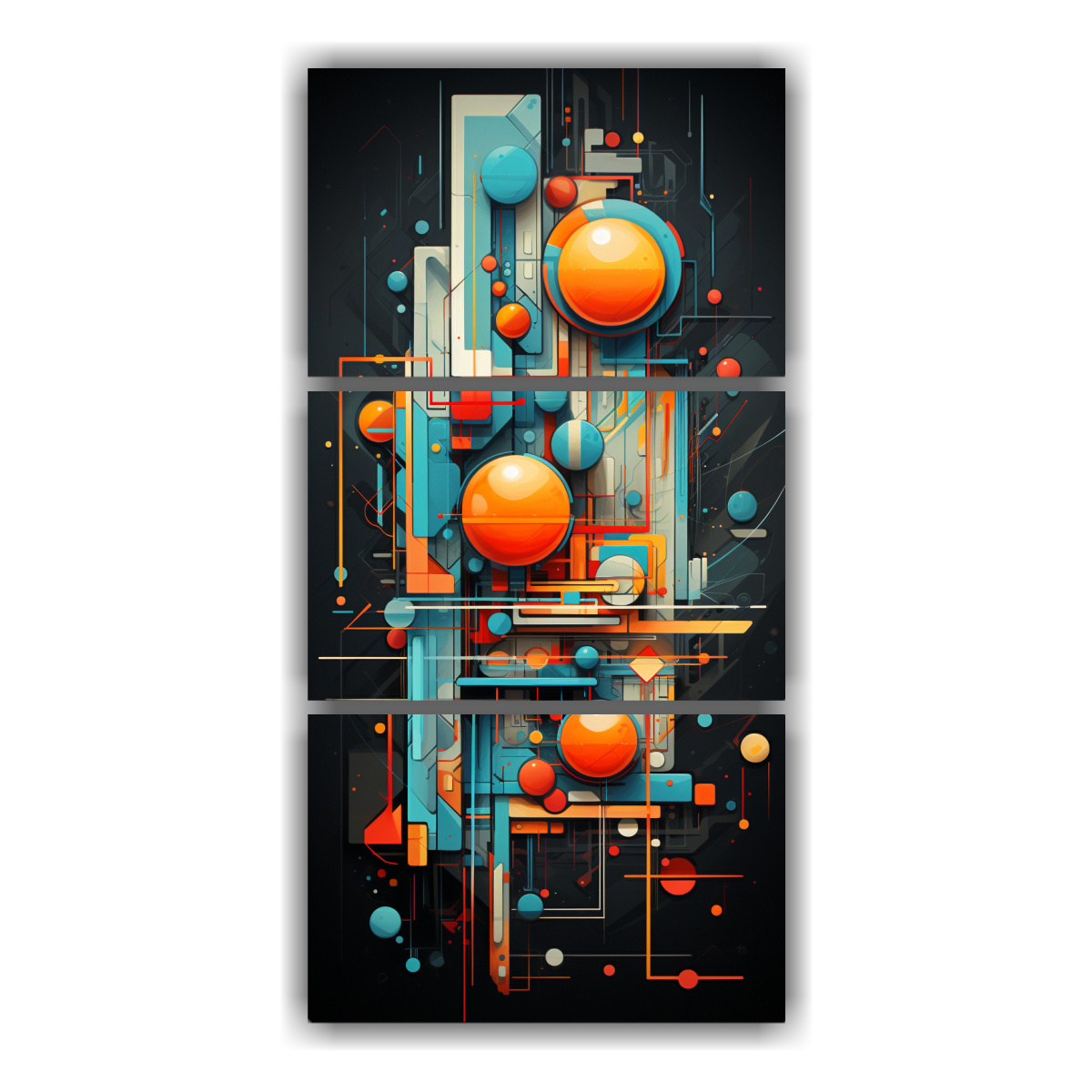 Set 3 Lienzos Inspiradores Equilibrio Visual Arte Digital HD - DecoCuadros