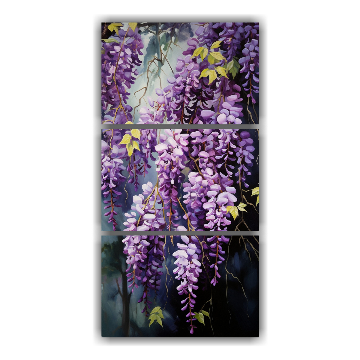 Cuadro Abstracto De Flores De Glicinias En Detalle - ¡Oferta Imperdible! - Decocuadros