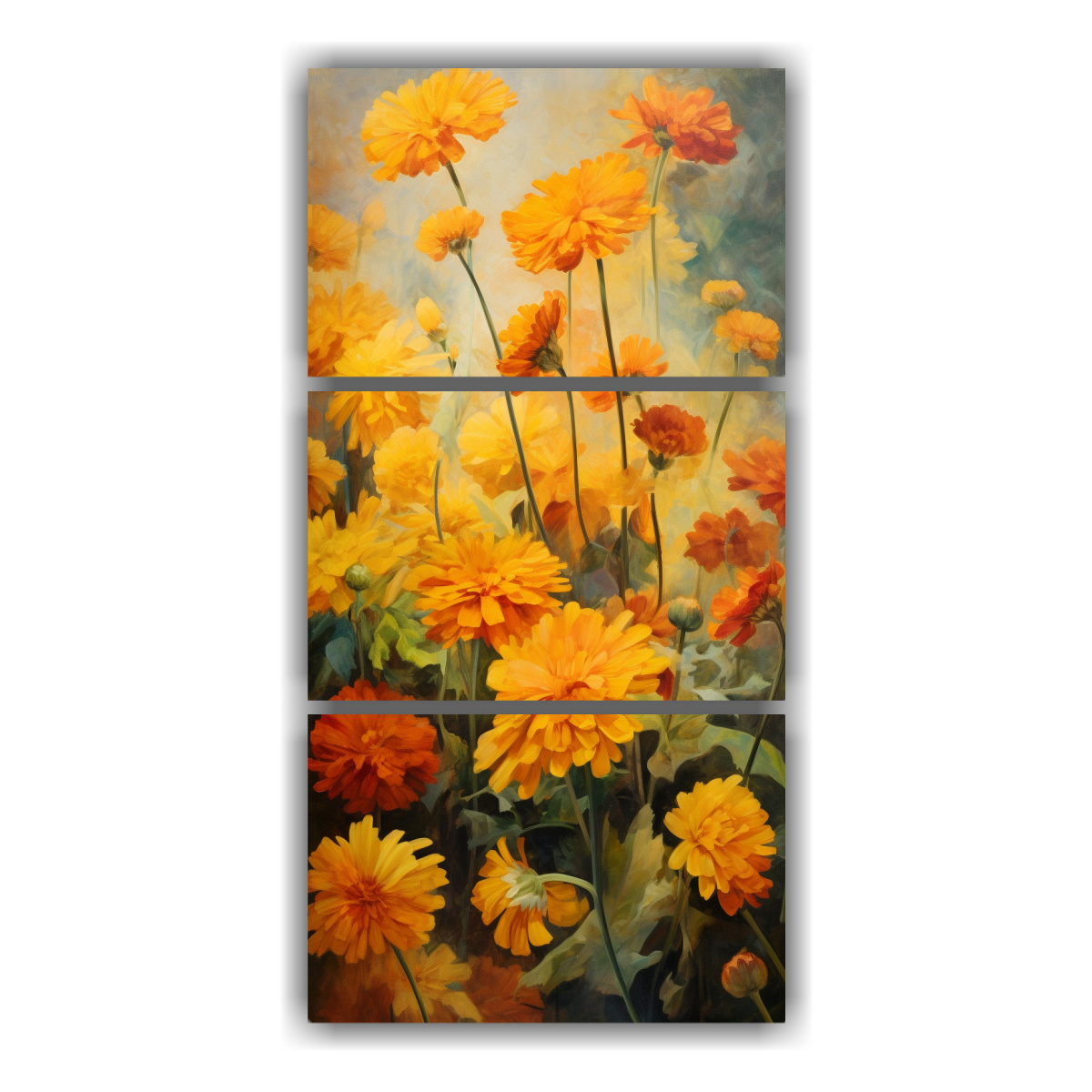 Cuadro Abstracto De Hierbas De Caléndula - DecoCuadros