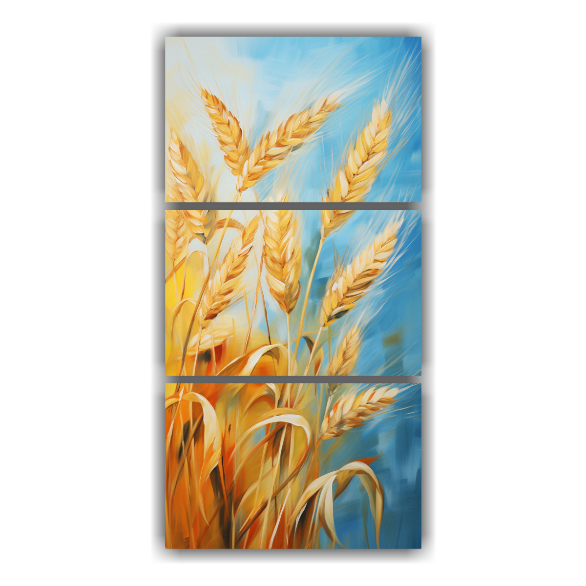 Cuadro Abstracto De Trigo Y Colores - DecoCuadros