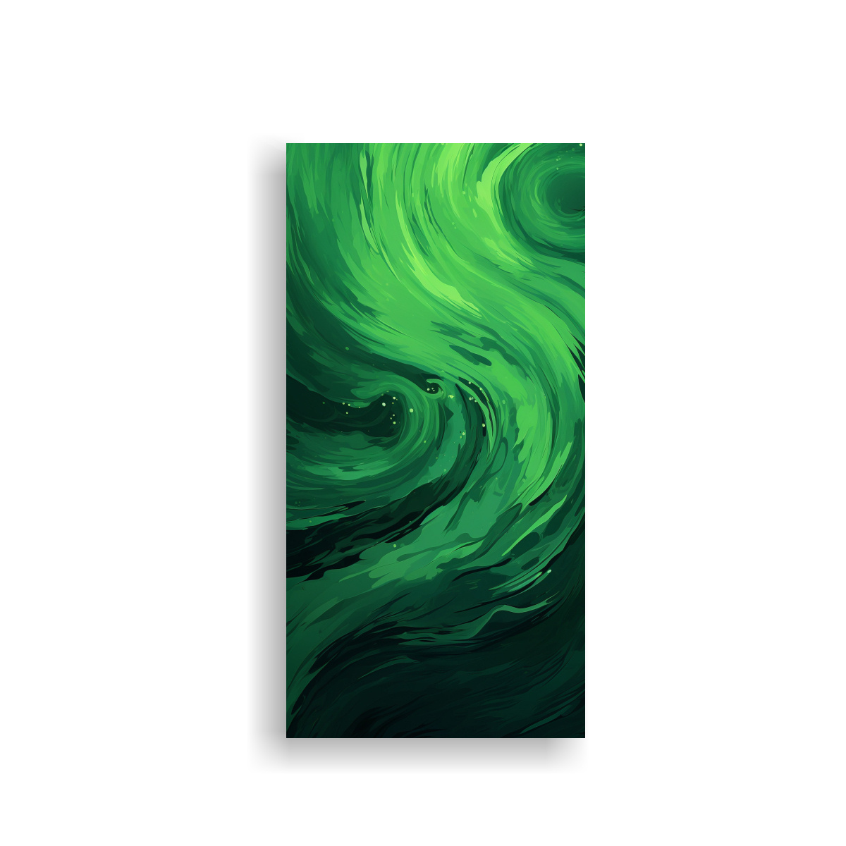 Pintura Abstracta Verde Unico En Lienzo De Arte Fino - DecoCuadros Pintura Abstracta Verde Unico En Lienzo De Arte Fino - DecoCuadros