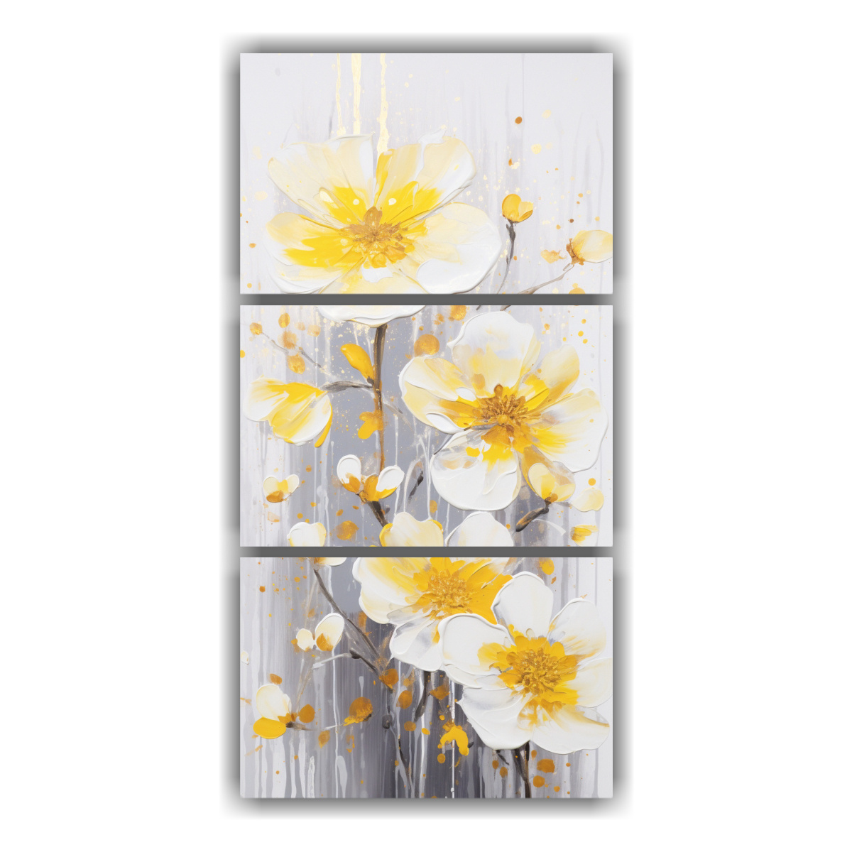 Cuadro Decorativo Fluido En Blanco Con Figuras Y Colores Vibrantes ...