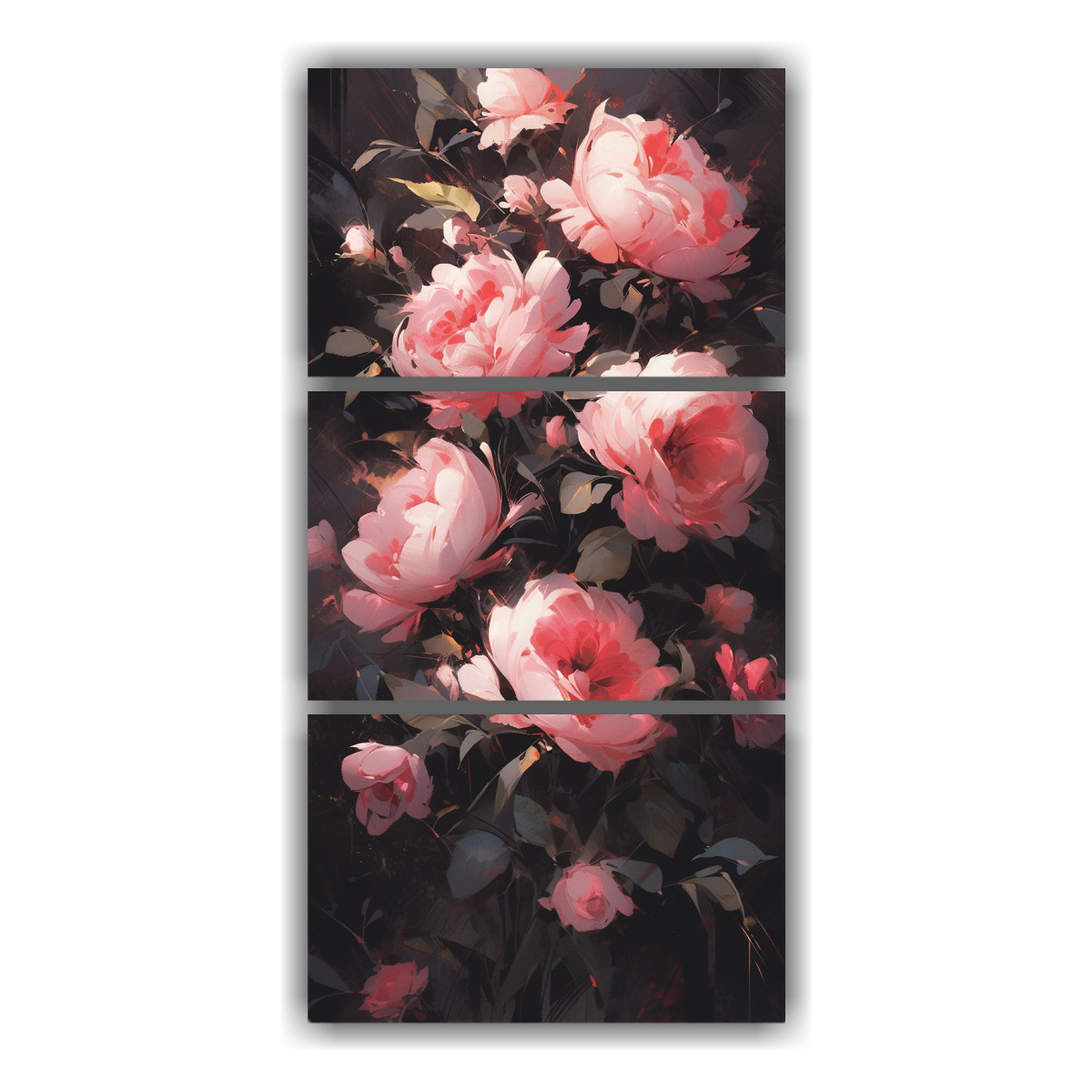 Cuadro De Flores En Blanco Y Rosa: Sensibilidad Artística - DecoCuadros