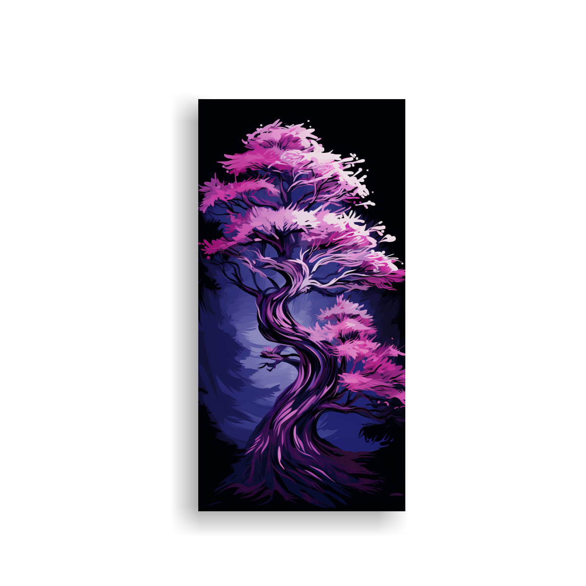 Cuadro Decorativo Vintage - Armonía De Colores En Un Cerezo Morado Y ...