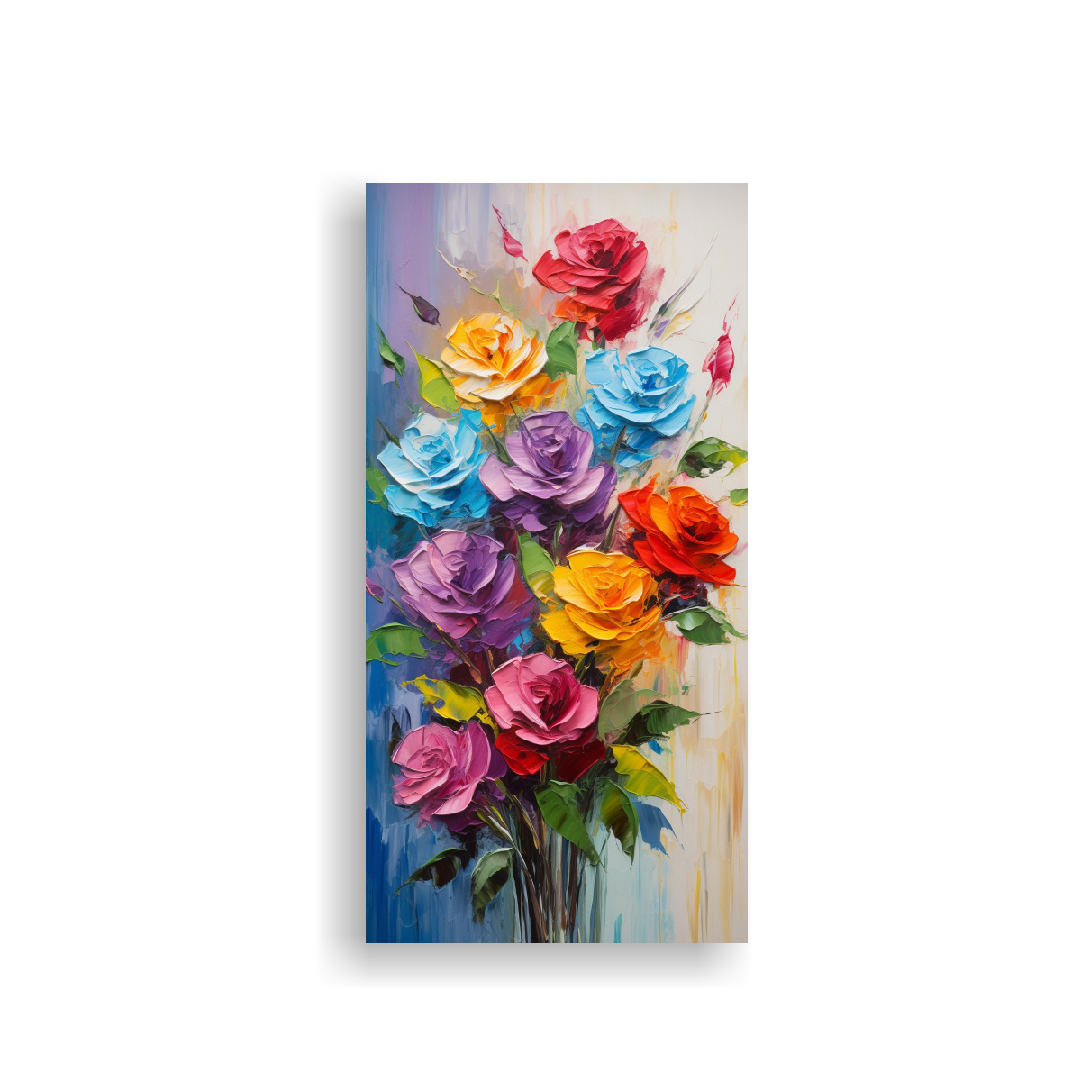 Cuadro Decorativo De Rosas En Colores Del Arcoíris - DecoCuadros