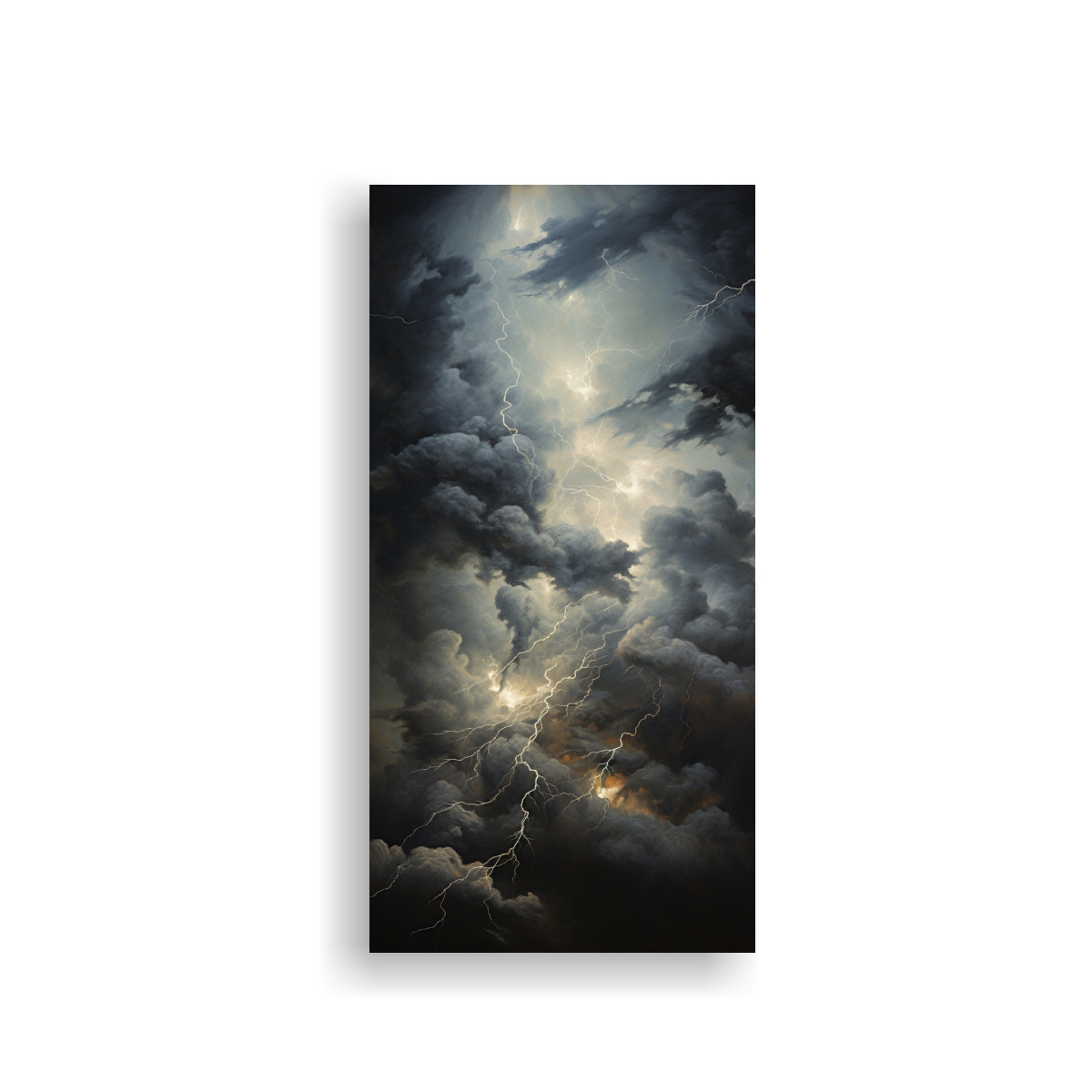 Cuadro Decorativo Maestro De Tormenta Plateado Y Azul Marino - Decocuadros