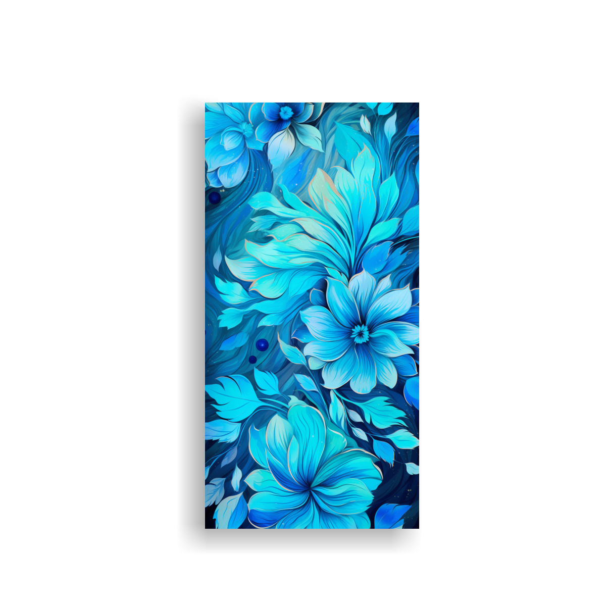 Cuadro Decorativo Estilo Neonoir Con Colores Turquesa Y Azul En Canva ...