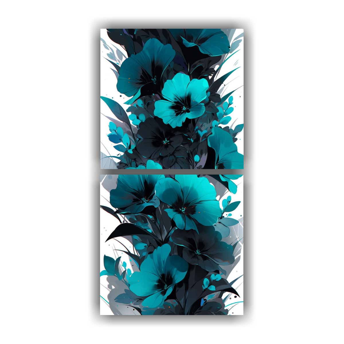 Cuadro Enigmatico Turquesa Y Negro - DecoCuadros