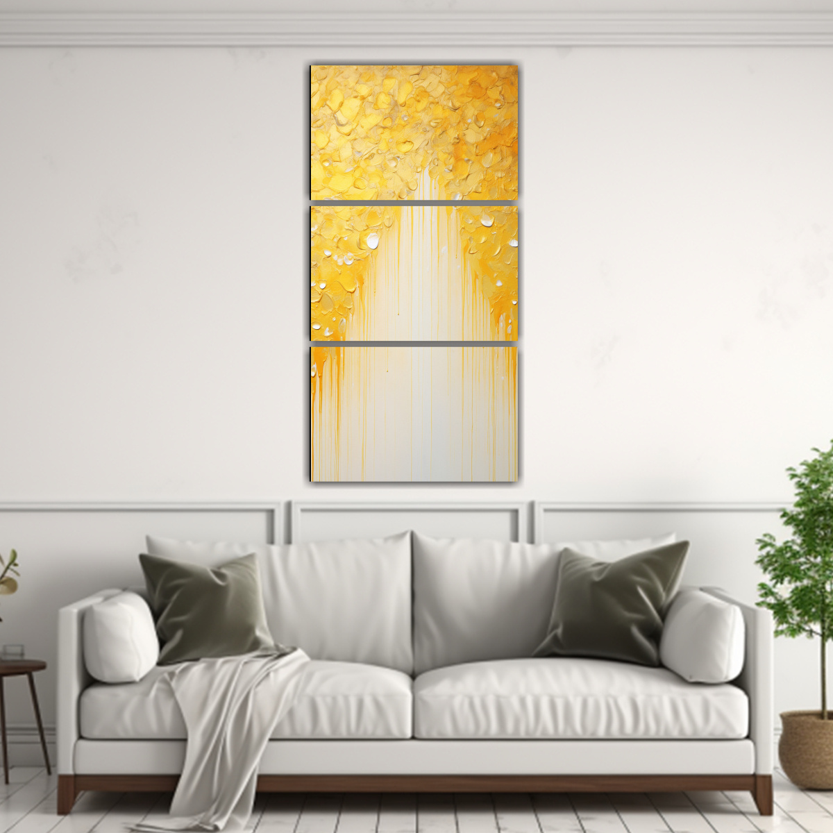 Cuadro Decorativo Amarillo Y Dorado - Único Y Moderno | DecoCuadros