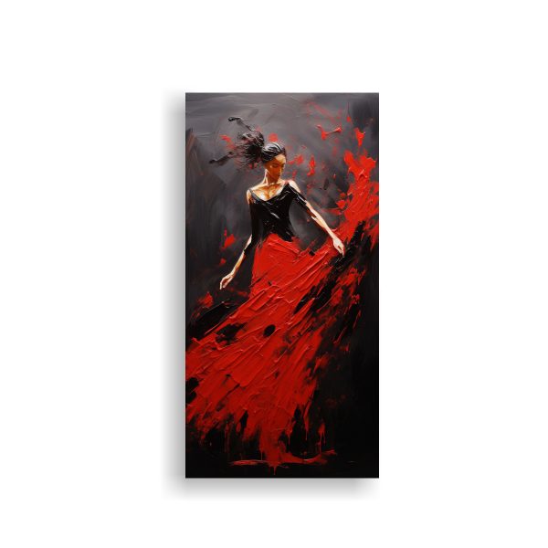 Cuadro Decorativo Surrealista Captura Energía Cinética De Una Bailaora De Flamenco - Decocuadros