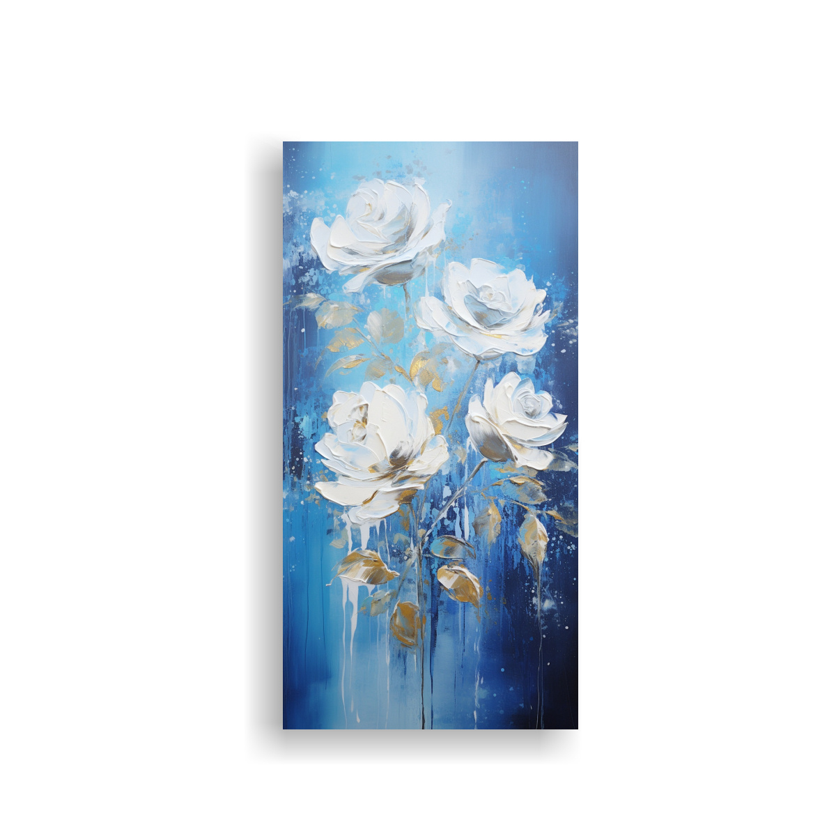 Pintura En Lienzo De Arte Finas Líneas Formación De Una Rosa Azul En El ... Pintura En Lienzo De Arte Finas Líneas Formación De Una Rosa Azul En El ...