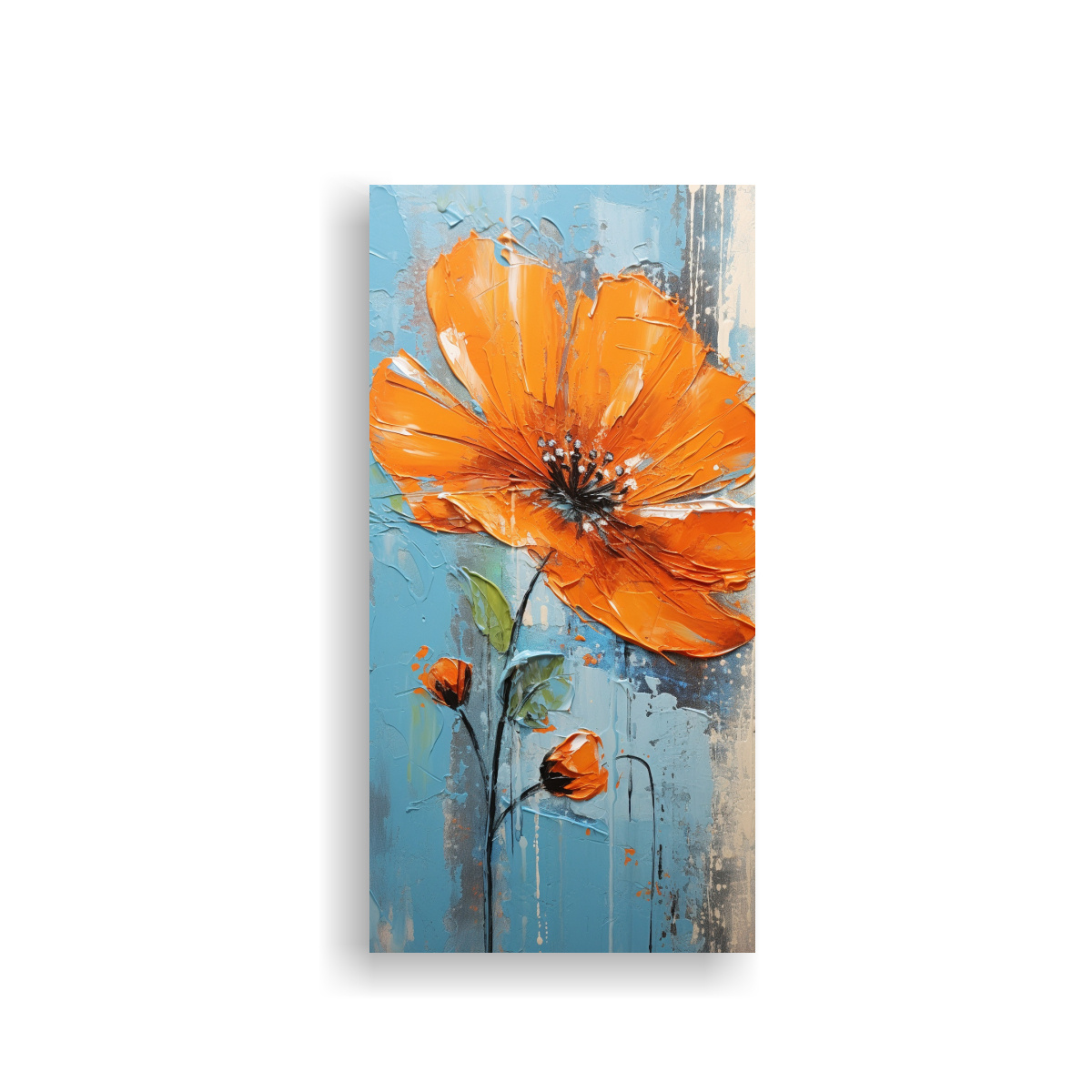 Pintura En Lienzo De Flor Naranja Estilo Decorativo | DecoCuadros