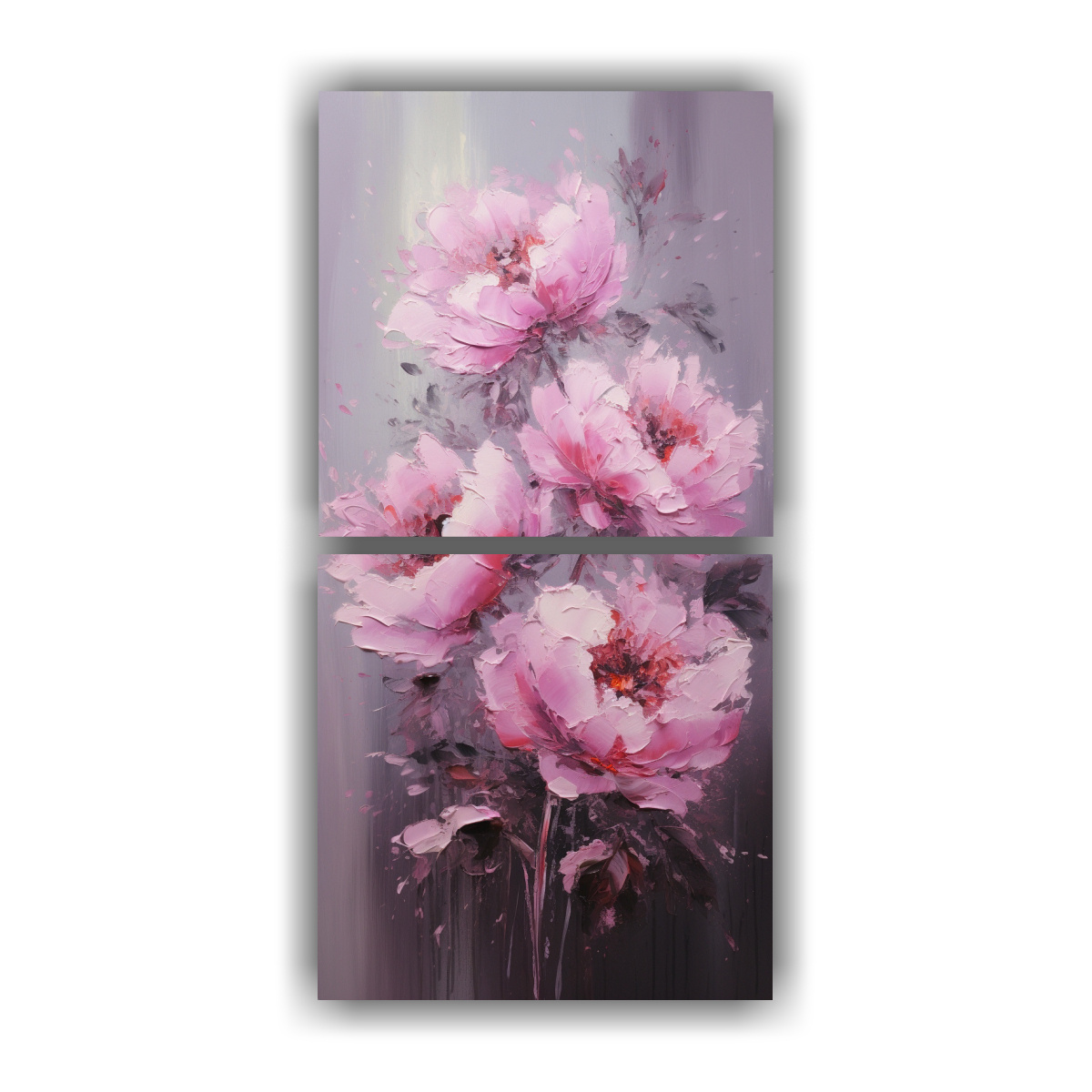 Cuadro De Peonías Rosas En Estilo Refinado - Compra Online En DecoCuadros