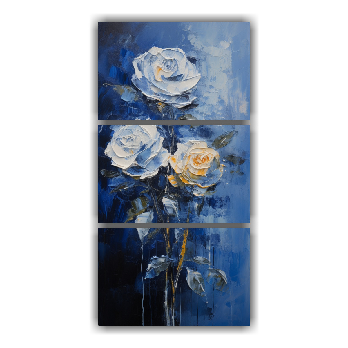 Cuadro De Rosas Azules Estilo Decorativo - ¡Compra Ya! - Decocuadros